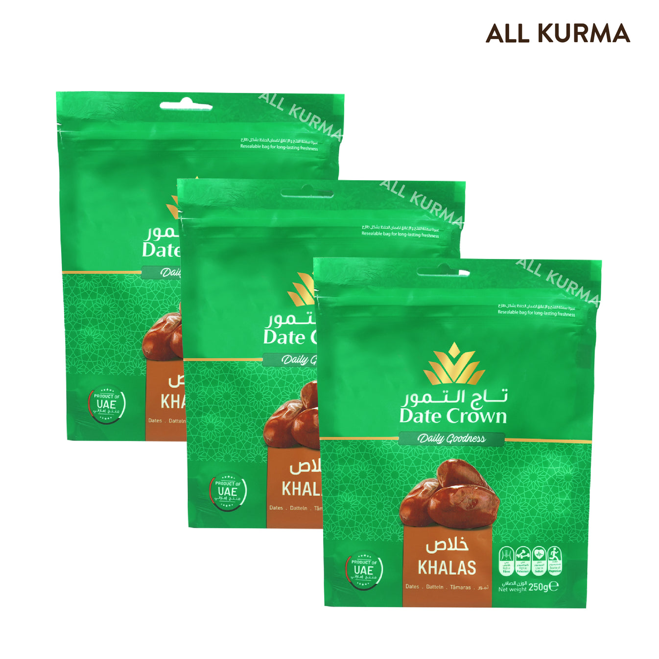 Date Crown Khalas Dates 250g | Premium UAE Dates Singapore